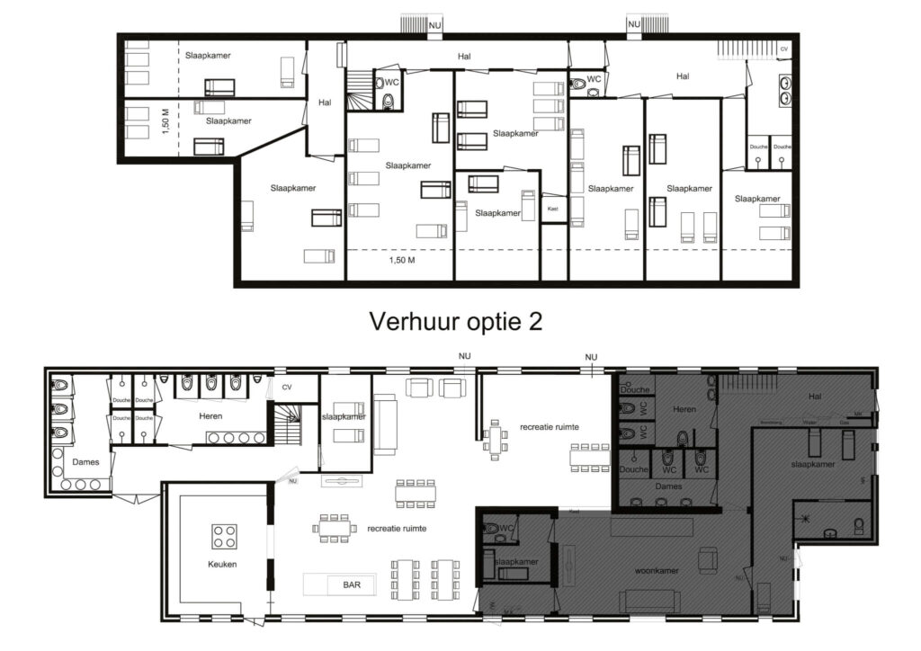 Plattegrond Groepsaccommodaties - Groepsaccommodatie en eetcafé in Drenthe