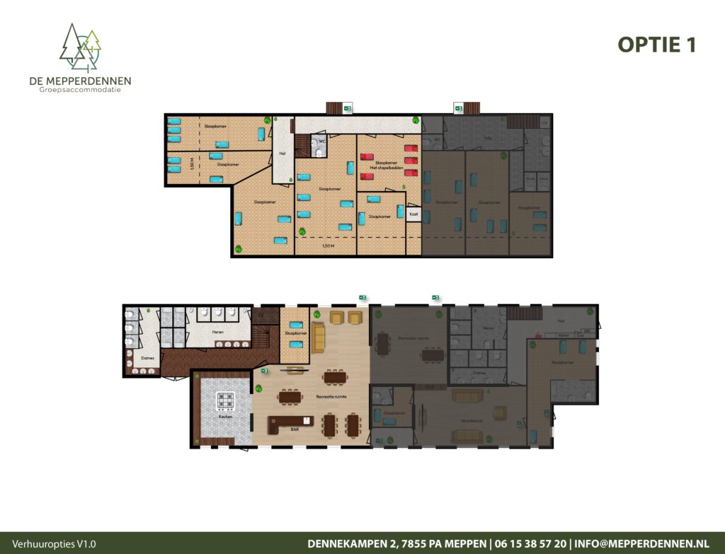 Plattegrond Groepsaccommodaties - Groepsaccommodatie en eetcafé in Drenthe
